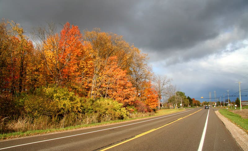 Scenic Autumn Drive stock photo. Image of alley, route - 6961726