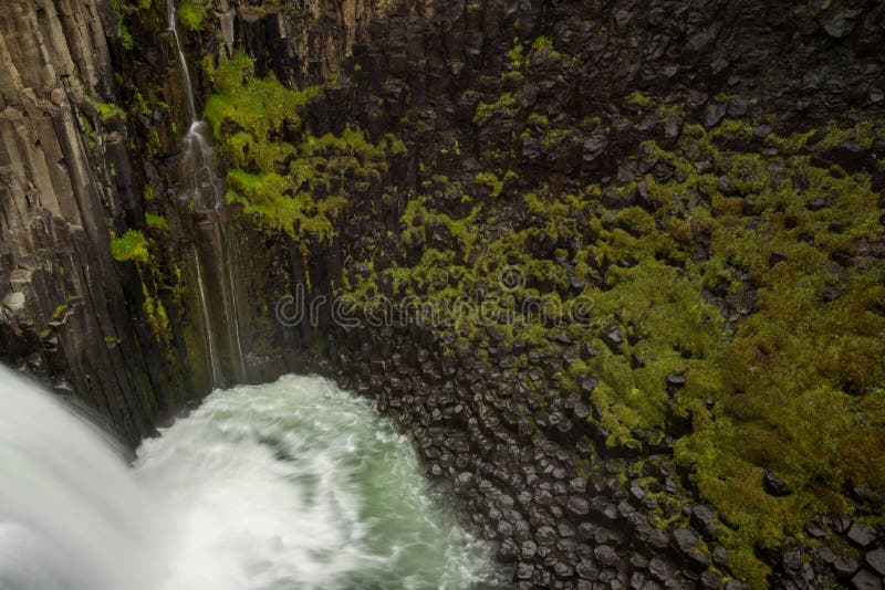 Scenic Basalt Columns of Litlanesfoss Stock Image - Image of volcanic ...