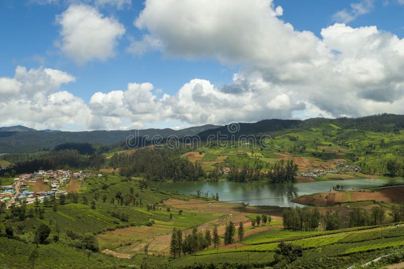 Scenic Beauty of Ooty Against Blue Sky Stock Photo - Image of beauty ...