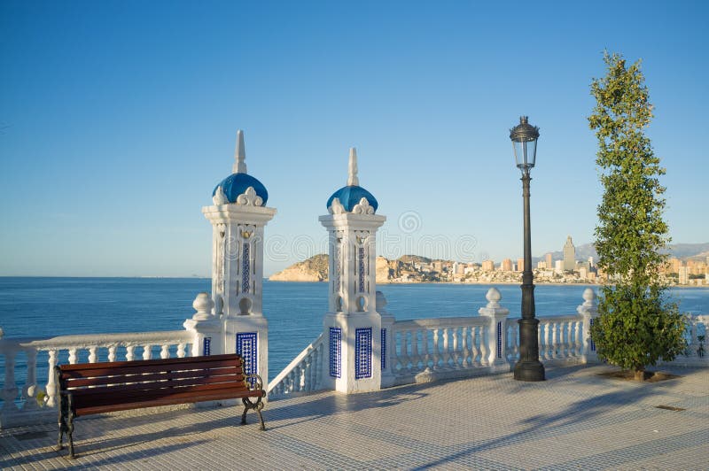 Scenic Benidorm view stock image. Image of park, coastal - 39173933