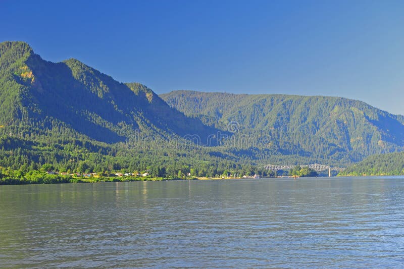 Scenic Bridge Off in the Distance Stock Photo - Image of natural ...