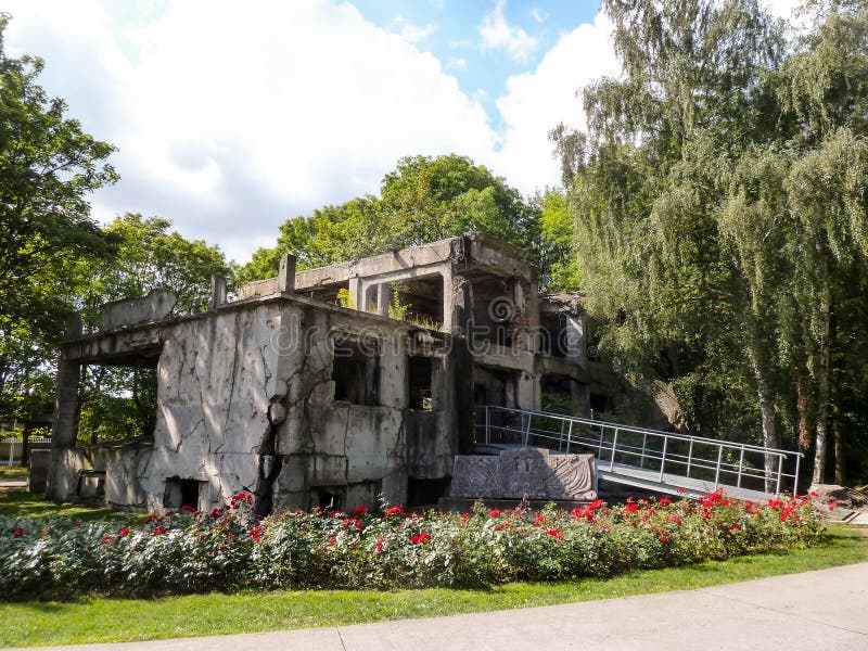 Scenic Bunker Ruin from WWII at Westerplatte Peninsula in Danzig Stock ...