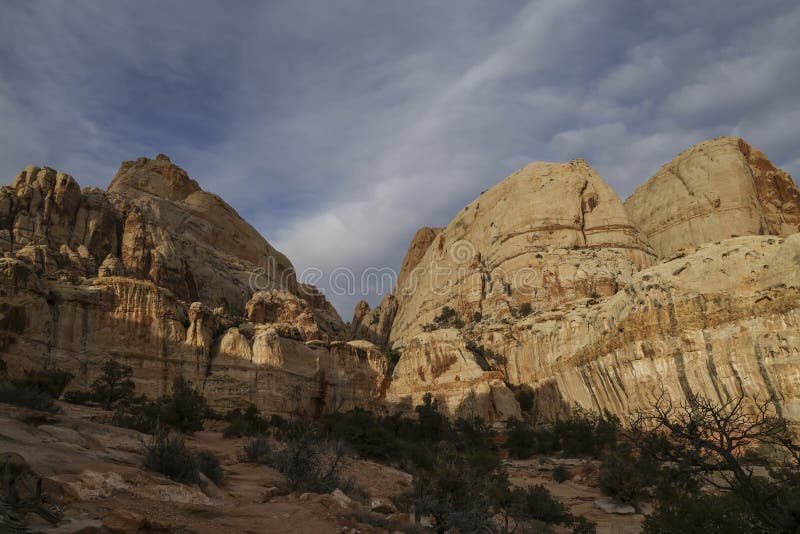 Scenic Capitol Reef National Park Utah Landscape Stock Photo - Image of ...