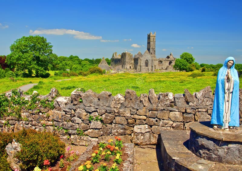 Scenic Celtic Architecture in the West of Ireland Stock Image - Image ...