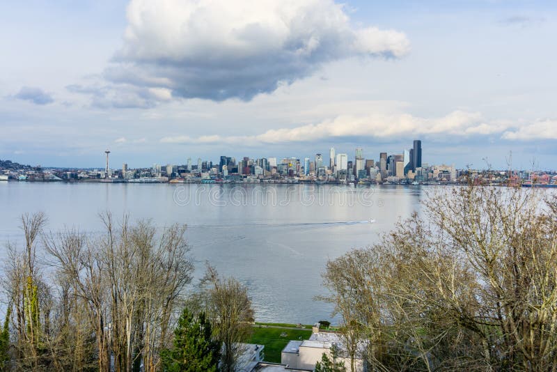 Scenic City Skyline stock image. Image of skyline, seattle - 143440355