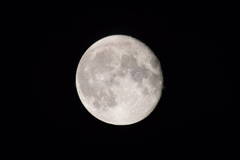 Scenic Closeup of the Full Moon Against the Dark Sky Background Stock ...