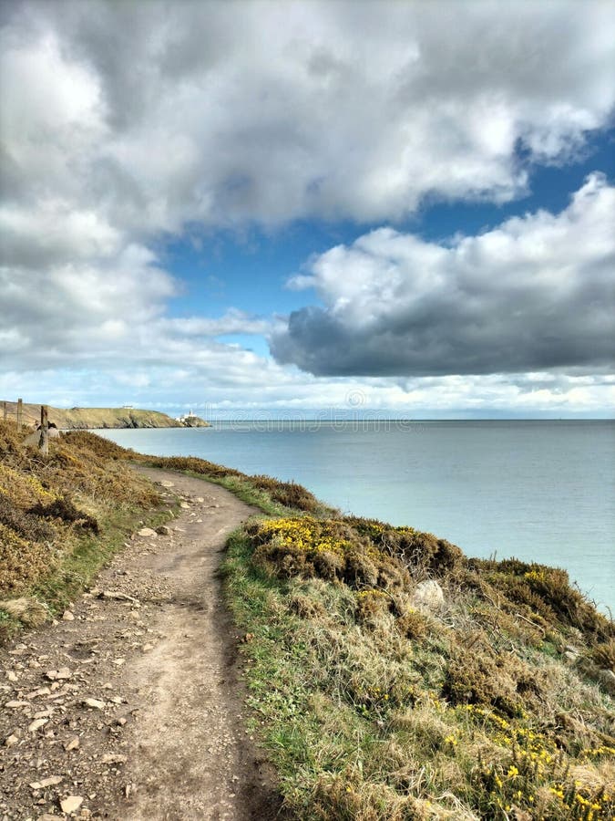 Scenic Coastal Path with Ocean View Stock Image - Image of nature ...