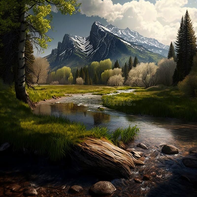 A Scenic Composition: Mountains, Woods, Streams, Meadows, Sunlight ...