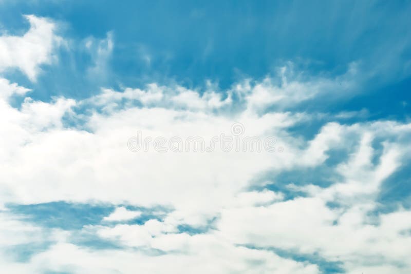 Scenic Daytime Sky with White Clouds Stock Image - Image of beautiful ...