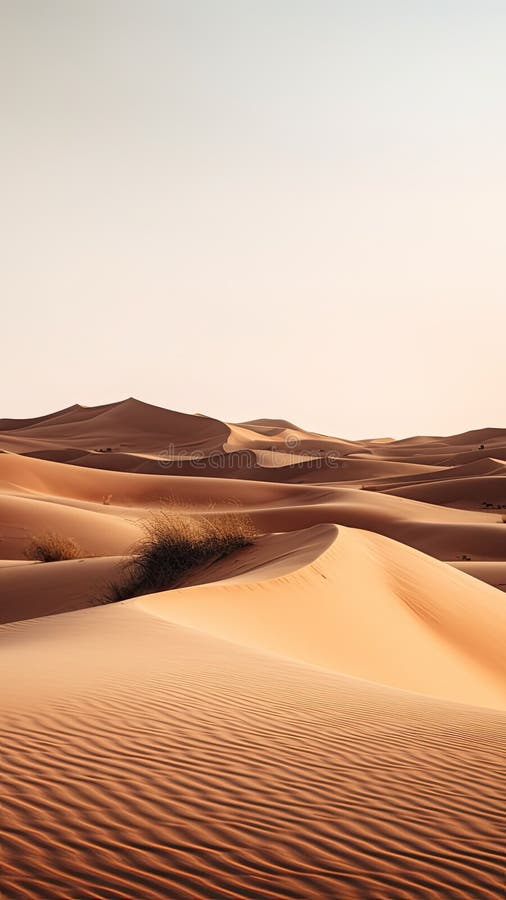 Scenic Desert Landscape with Sand Dunes. AI-generated Stock ...