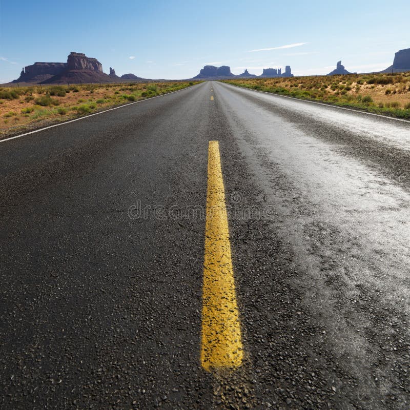 Scenic desert highway. stock image. Image of travel, nature - 4487365