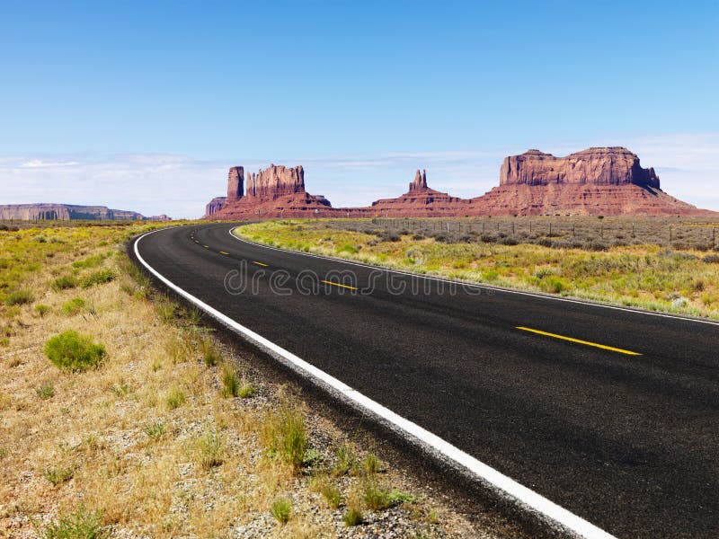 Scenic desert road. stock image. Image of asphalt, outdoors - 4487761