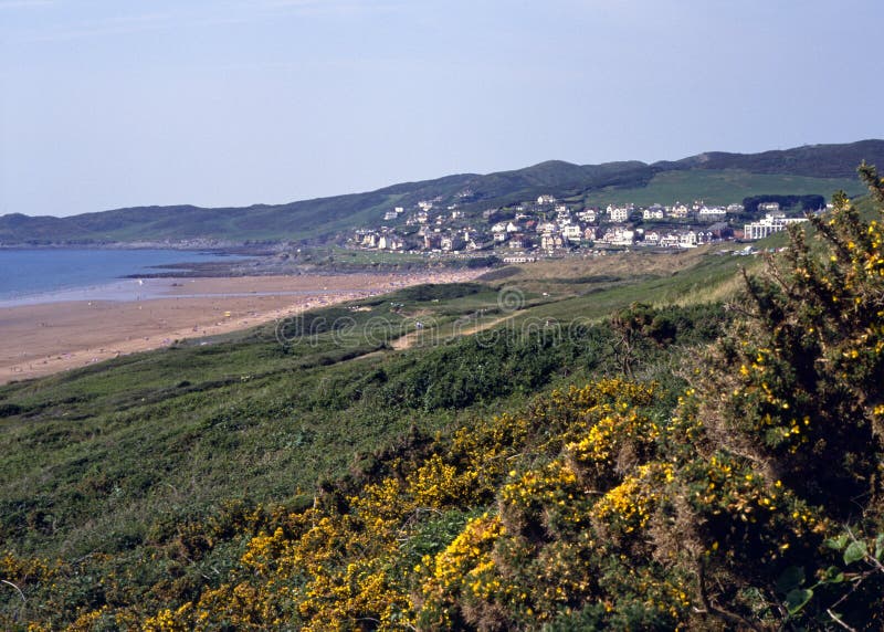 Scenic Devon - Woolacombe stock image. Image of coast - 163385381