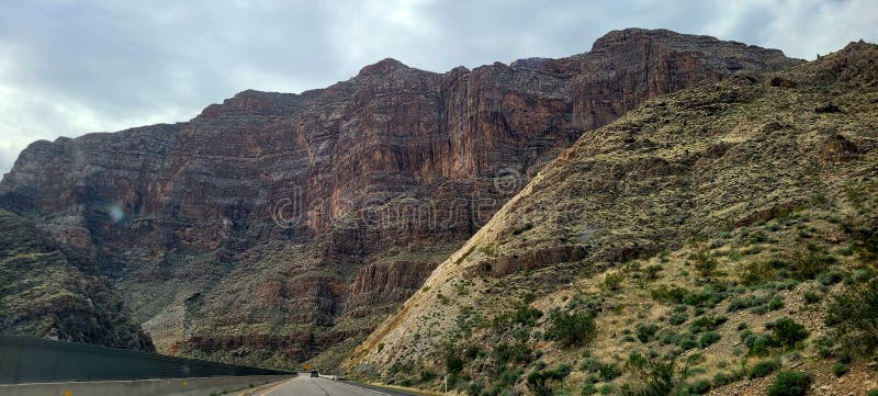 Scenic drive in Nevada stock image. Image of plateau - 313557483