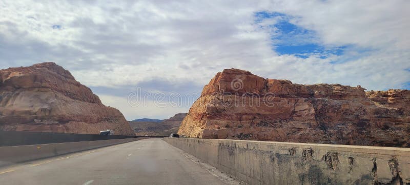Scenic drive in Nevada stock image. Image of badlands - 313557499