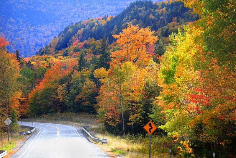Scenic Drive through New England Country Side Stock Image - Image of ...