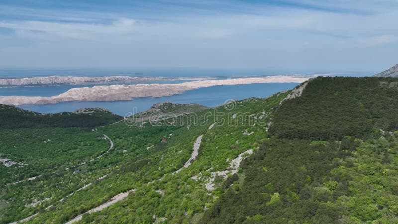 Scenic Drive through Velebit Mountain Range in Spring Stock Footage ...