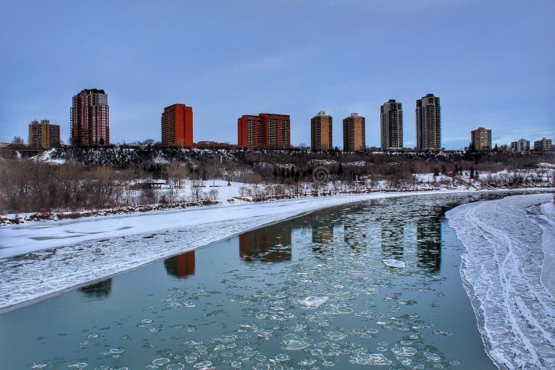 Scenic Edmonton River Valley Views Stock Image - Image of canada ...