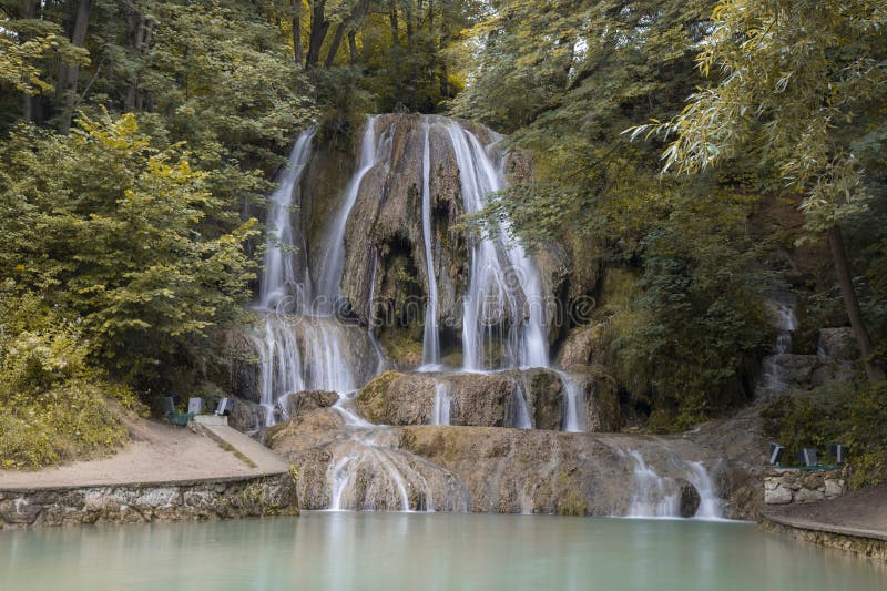 Scenic Flowing Waterfall, Lucansky Vodopad in Slovakia Stock Image ...