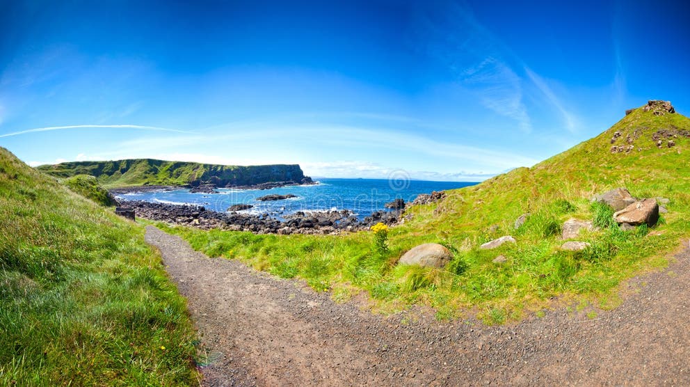 Scenic Footpath. Giant S Causeway. Stock Photo - Image of panoramic ...
