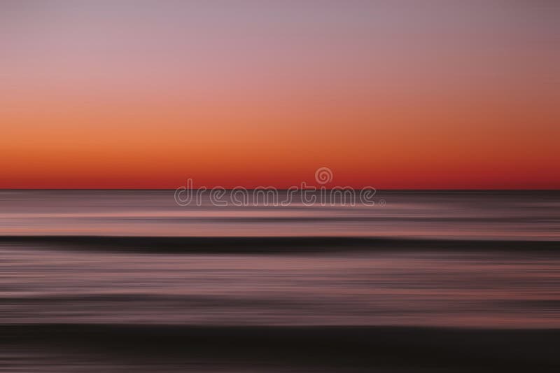 Scenic Front View of Horizon during Sunset Stock Image - Image of ...