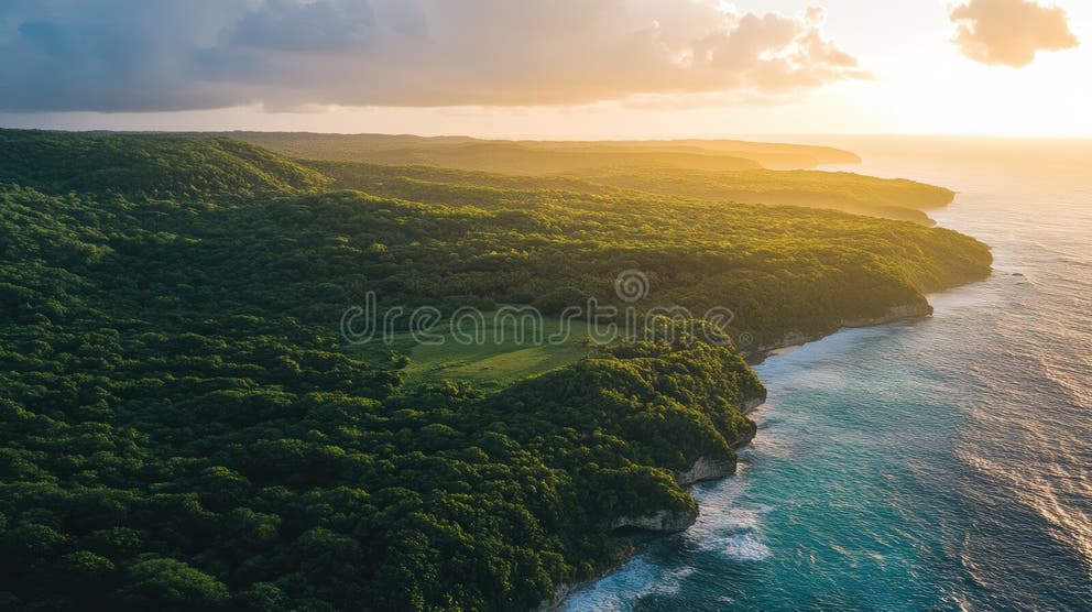 A Scenic Golf Course Perched on a Cliff with a Breathtaking Ocean View ...