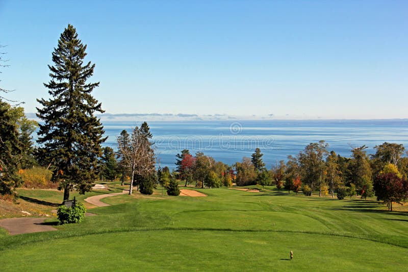 Scenic Golf Holes in the Fall Season Stock Photo - Image of playing ...