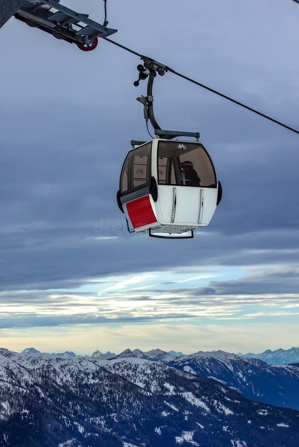 Scenic Gondola Ride in Mountains Stock Photo - Image of landscape ...