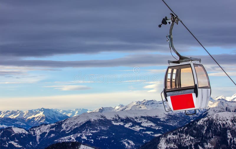 Scenic Gondola Ride in Mountains Stock Photo - Image of mountains ...