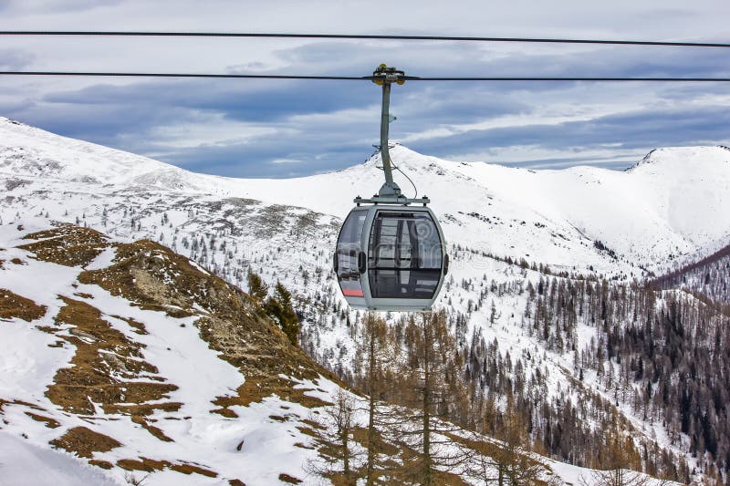 Scenic Gondola Ride in Mountains Stock Photo - Image of gondola, nature ...