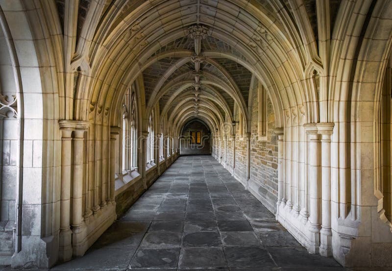 Scenic Gothic Hall in Princeton University Editorial Photo - Image of ...