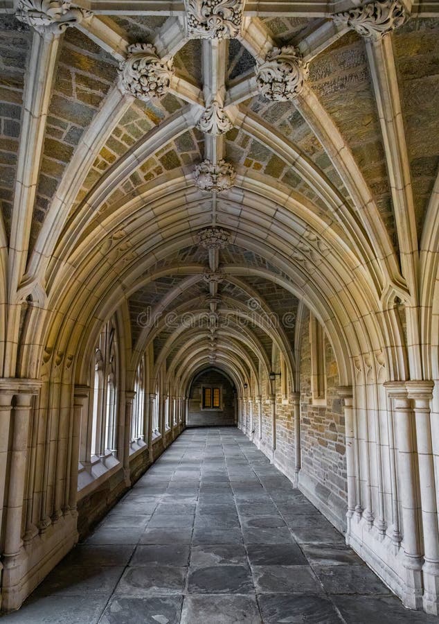 Scenic Gothic Hall in Princeton University Editorial Stock Image ...