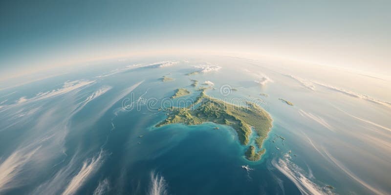 A Scenic High Angle Perspective of Our Beautiful Planet Earth. Stock ...