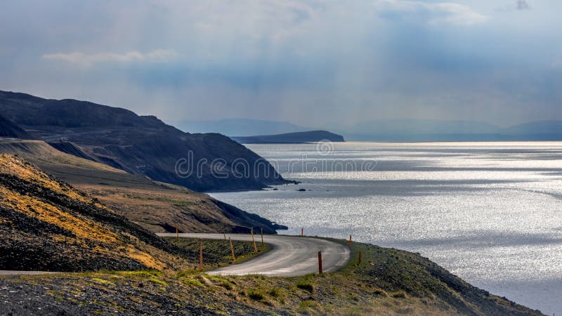 Scenic High Way Number 1 in the Iceland with Dramatic Sky Stock Photo ...