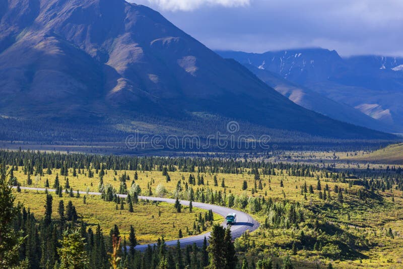 Road in Alaska stock photo. Image of recreation, backwoods - 275302220