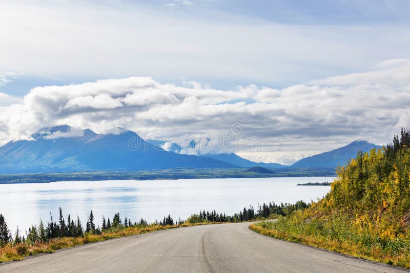 Road in Alaska stock image. Image of america, backwoods - 273241099