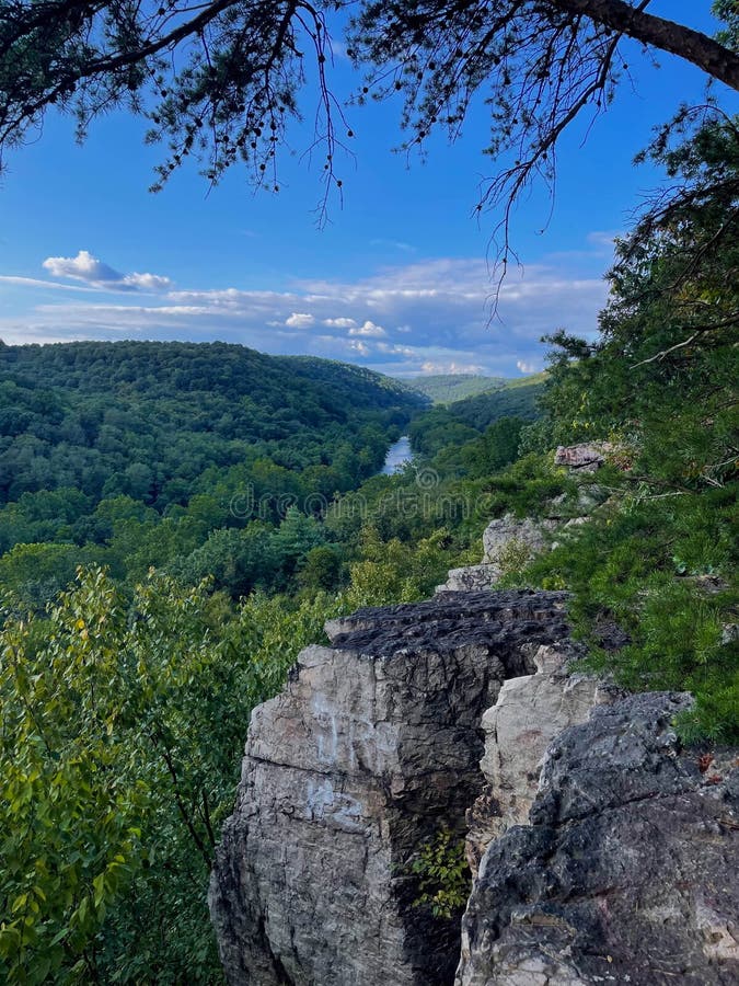 Scenic Hike by the Cliffs stock image. Image of beauty - 376679789
