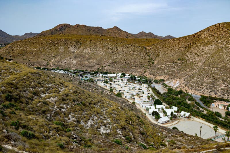 Scenic Hilly Valley with Small Town, Rural Landscape Stock Photo ...