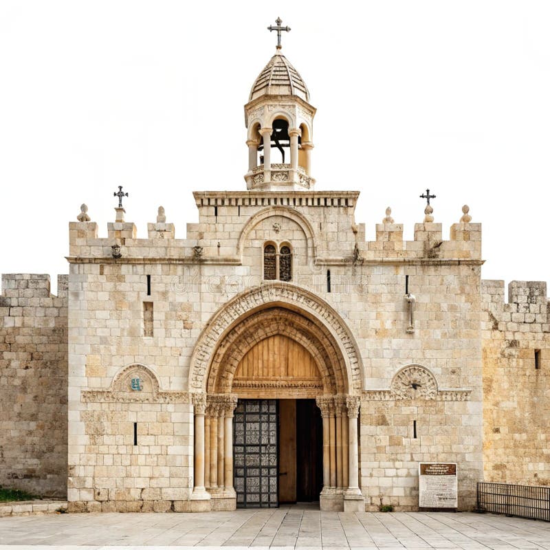 Bethlehem Gate Illustration Isolated on White Background Stock ...