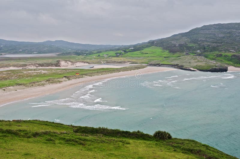 Scenic Irish Coastal Beach Seascape Landscape Stock Photo - Image of ...