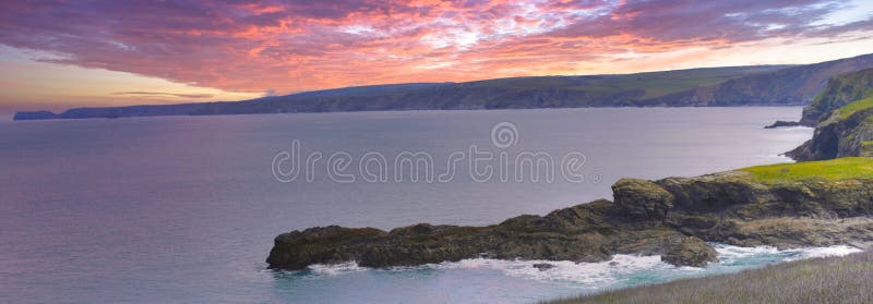 Scenic lake during sunset stock image. Image of lake - 268373167