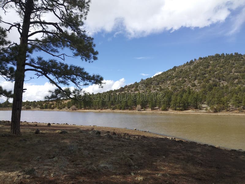 Scenic lake view stock image. Image of waterway, hill - 223581059