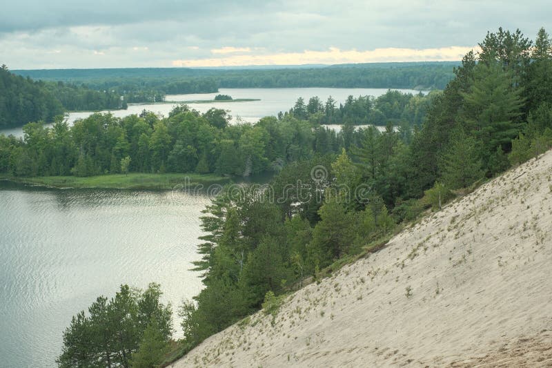 Scenic Lake View with Trees on the Shore Stock Photo - Image of remote ...