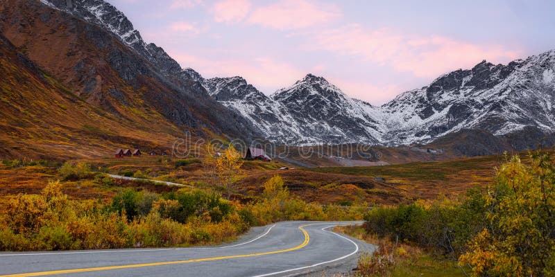Scenic Landscape in Alaska Independence Mine at Hatchers Pass Stock ...