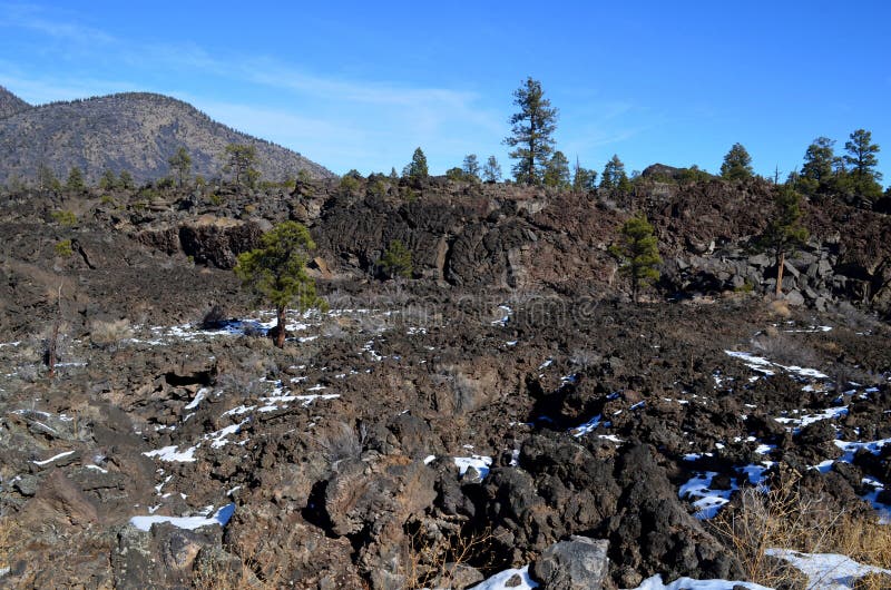 Scenic Landscape Covered with Lava Rock Formations Stock Photo - Image ...