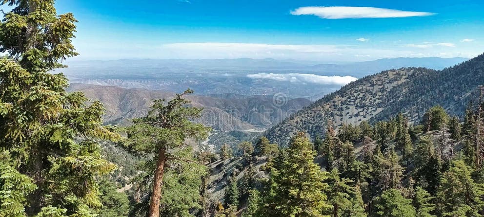 Scenic Landscape Featuring a Mountain Range with a Backdrop of Tall ...