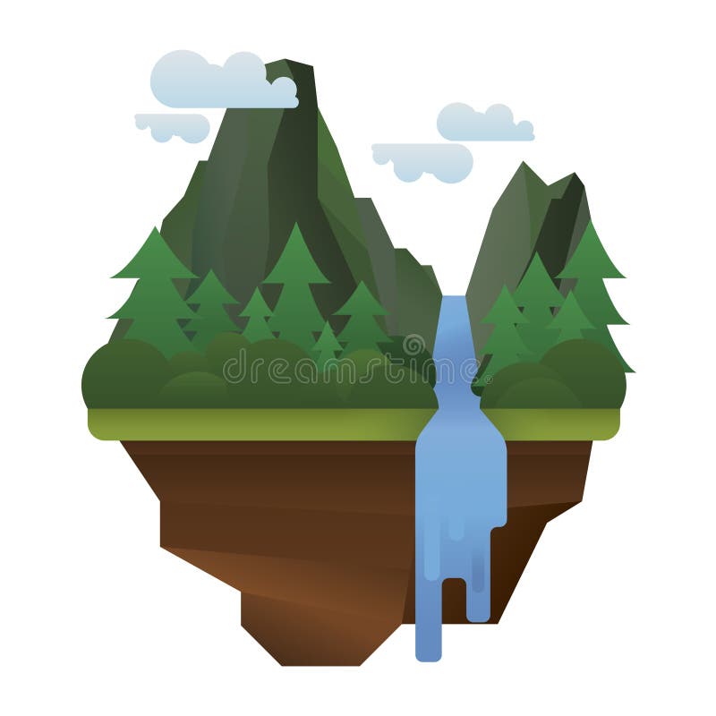 Scenic Landscape. Vector Illustration Decorative Background Design ...