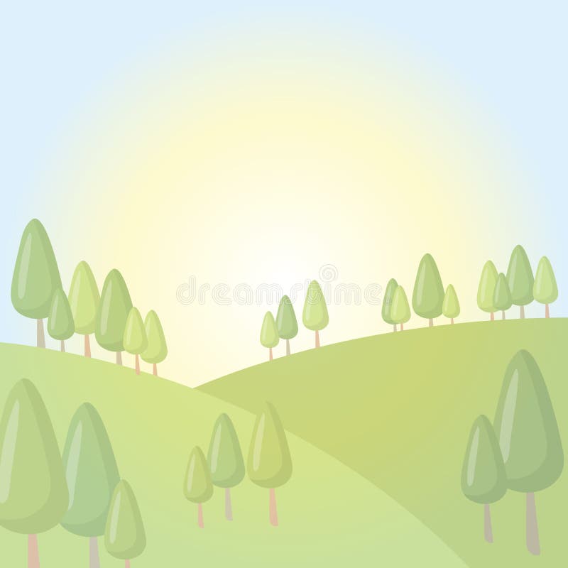 Scenic Landscape. Vector Illustration Decorative Background Design ...
