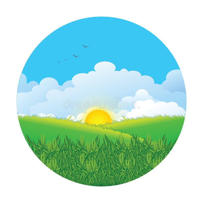 Scenic Landscape. Vector Illustration Decorative Background Design ...