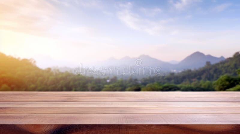 Scenic Landscape View with Copyspace for Writing Stock Illustration ...